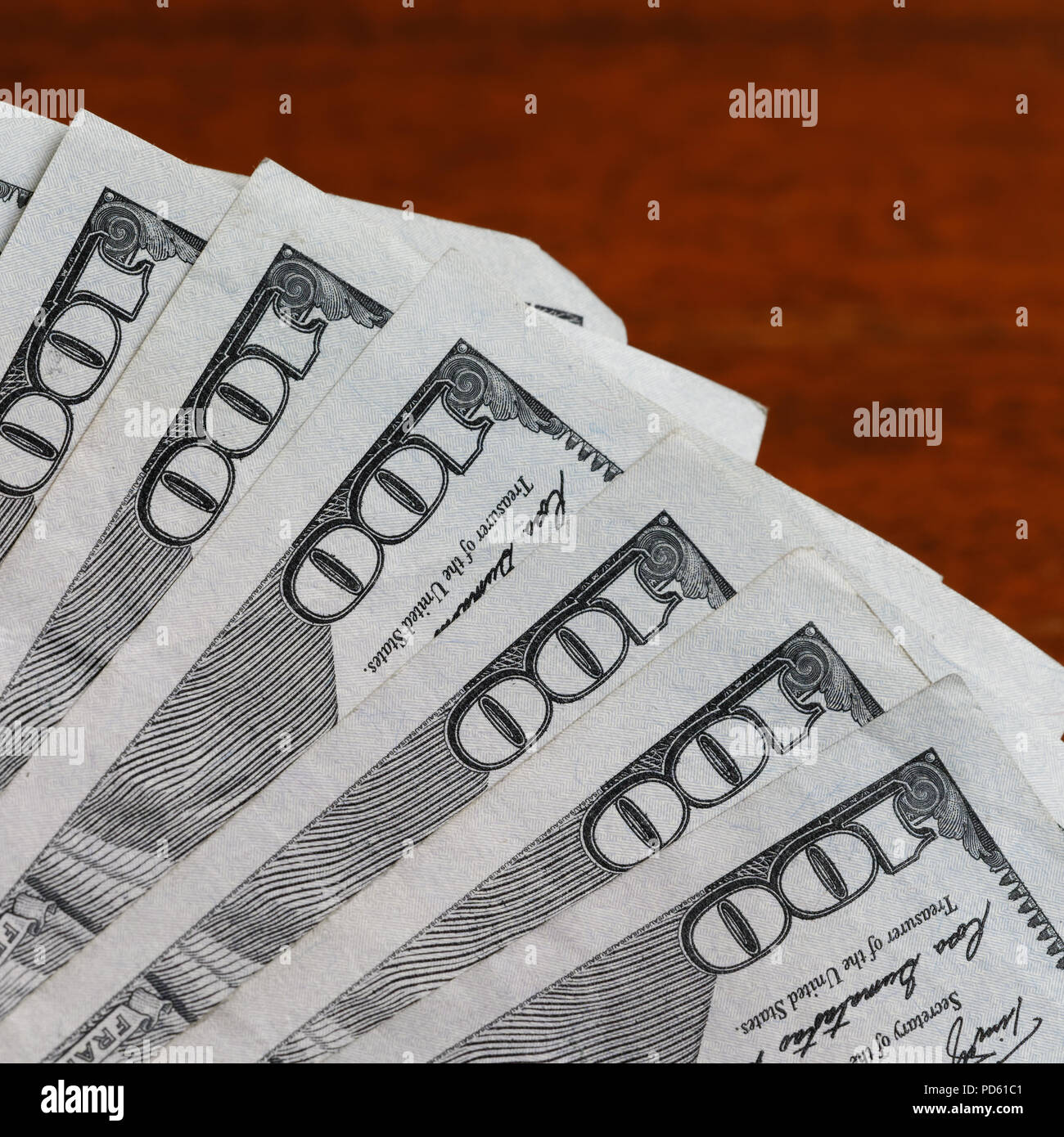 100 dollar bills square format Stock Photo - Alamy