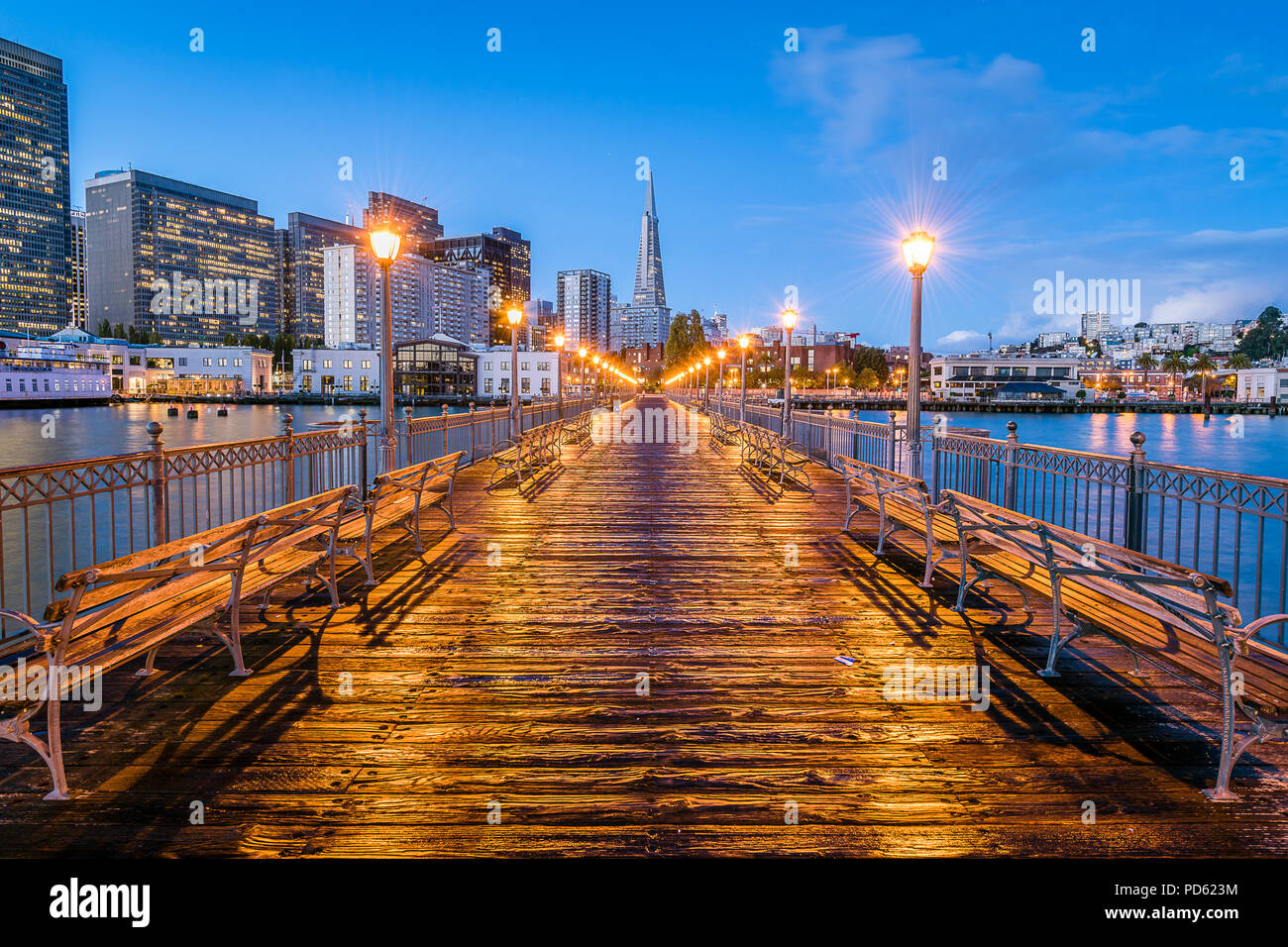 Pier 7 Sunrise Stock Photo - Alamy