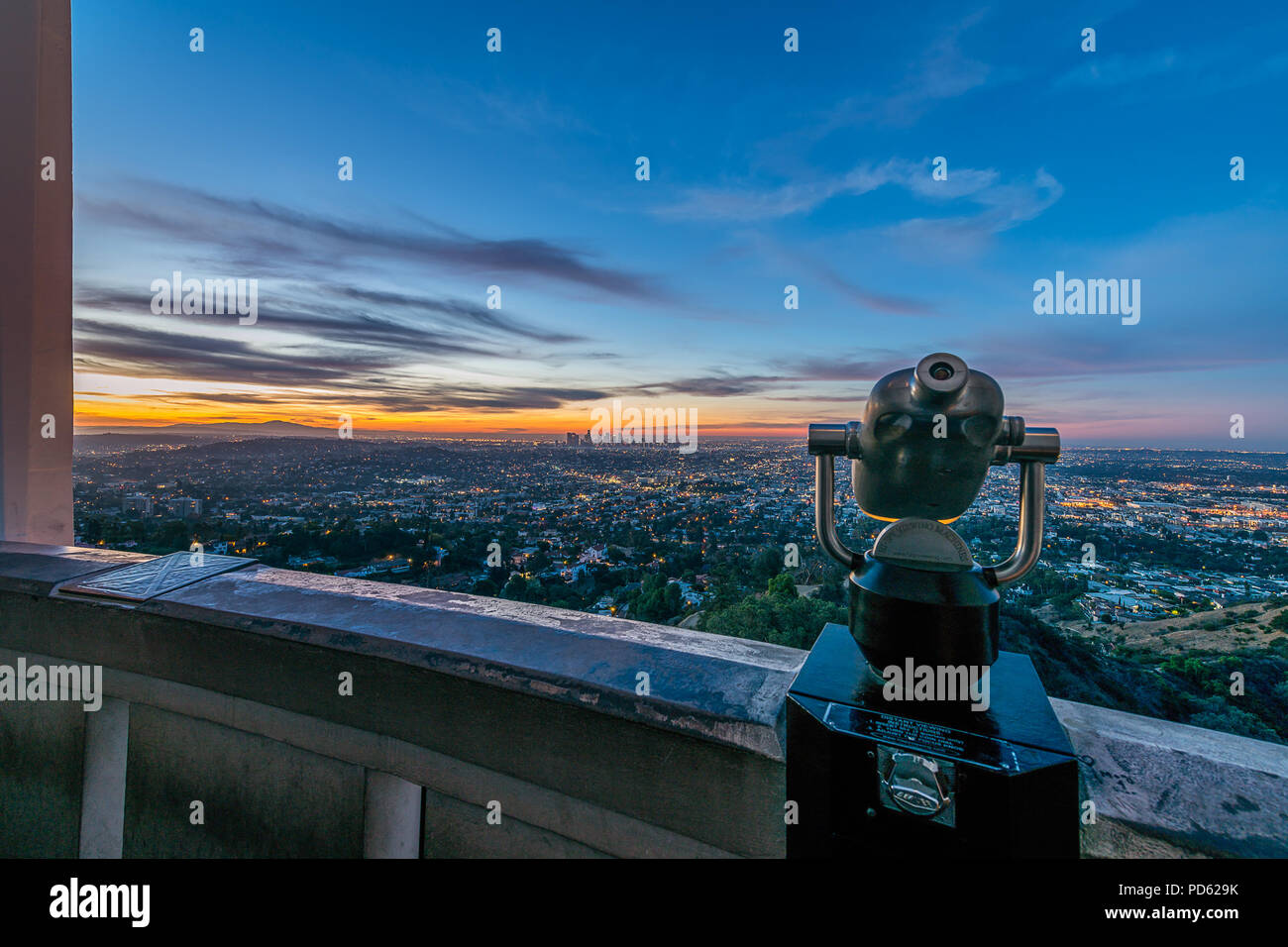 Griffith Observatory Sunrise Stock Photo - Alamy