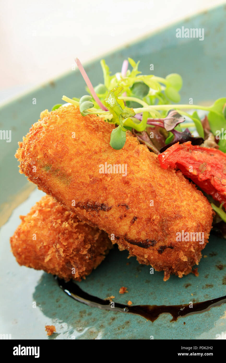 Plated croquette appetizer hi-res stock photography and images - Alamy