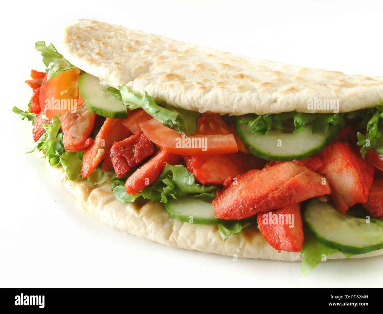 Chicken Donner naan bread sandwich Stock Photo - Alamy