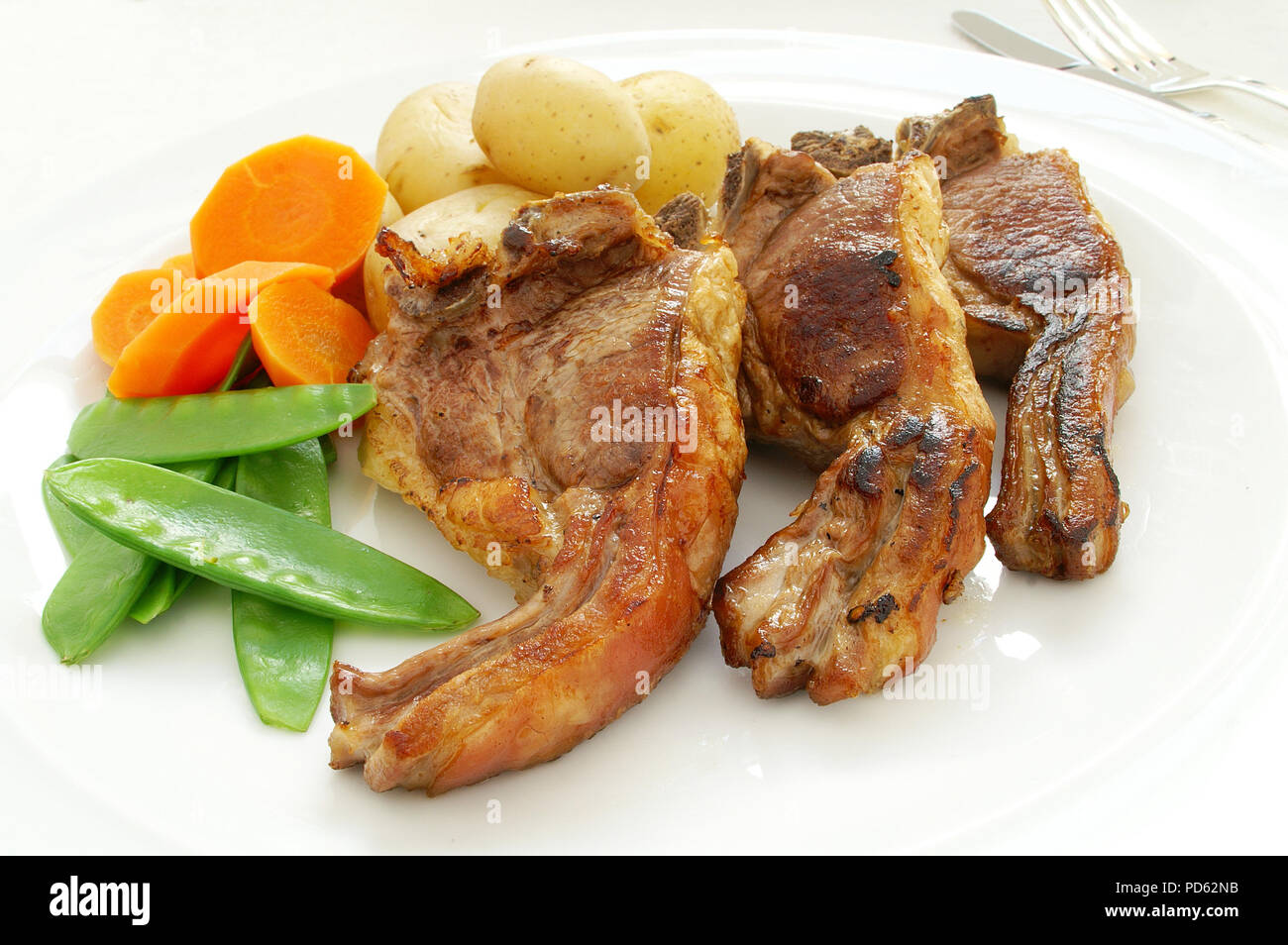 plated lamb meal Stock Photo - Alamy