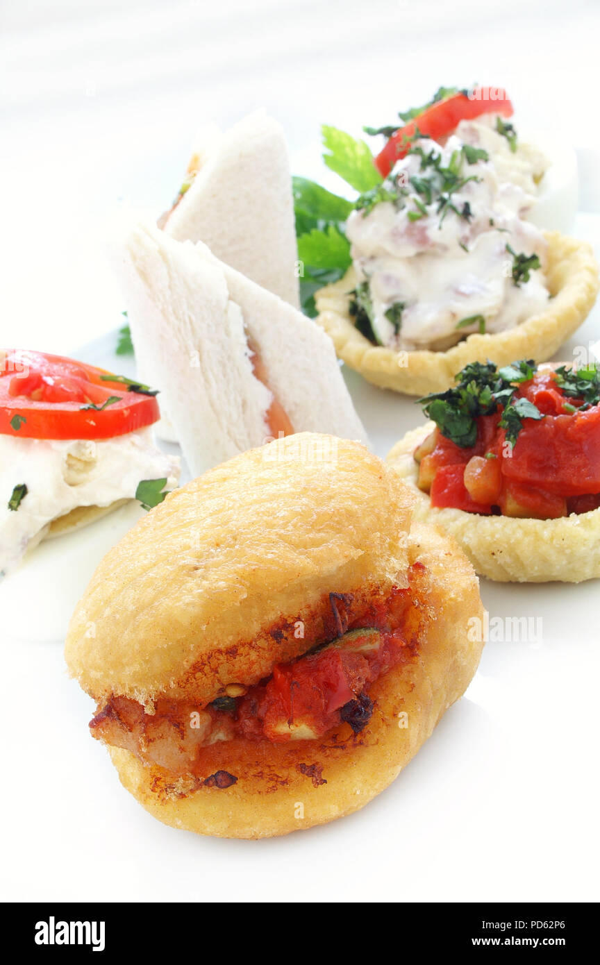 canape selection platter Stock Photo - Alamy