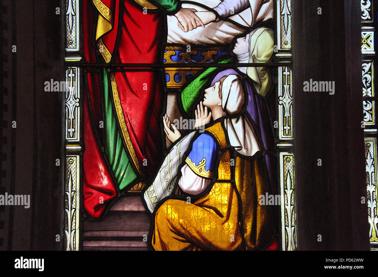 Stained glass window by william warrington hi-res stock photography and ...