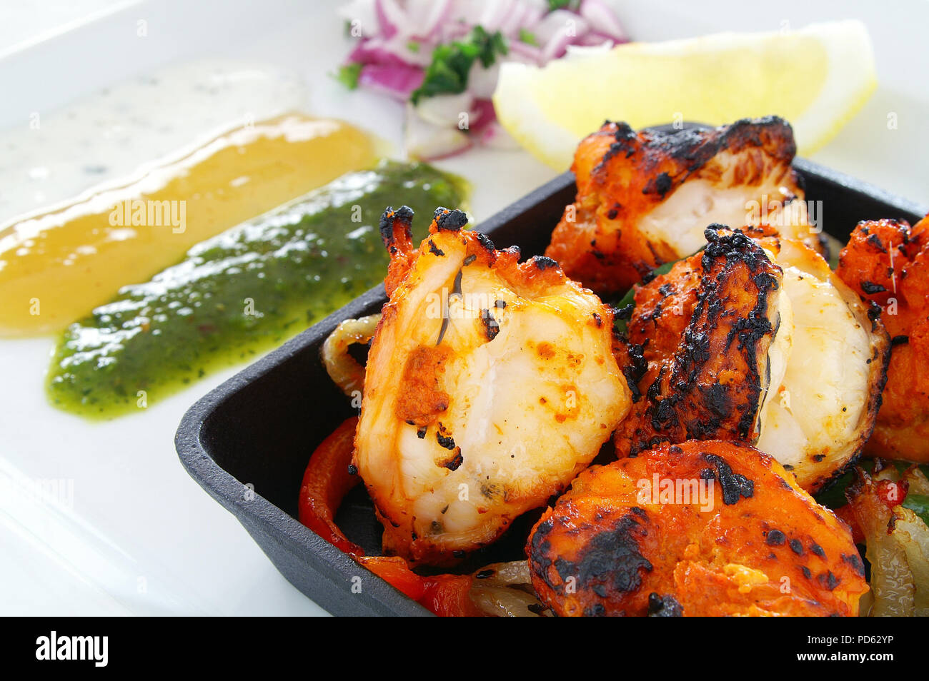 Indian Chicken tikka Stock Photo - Alamy