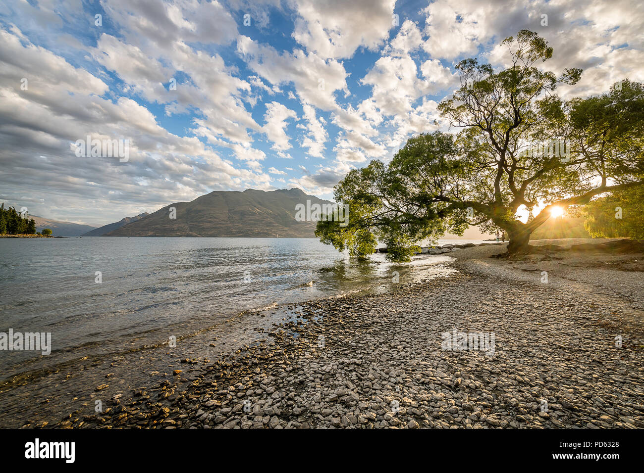 Queenstown lake wakatipu lookout hi-res stock photography and images ...