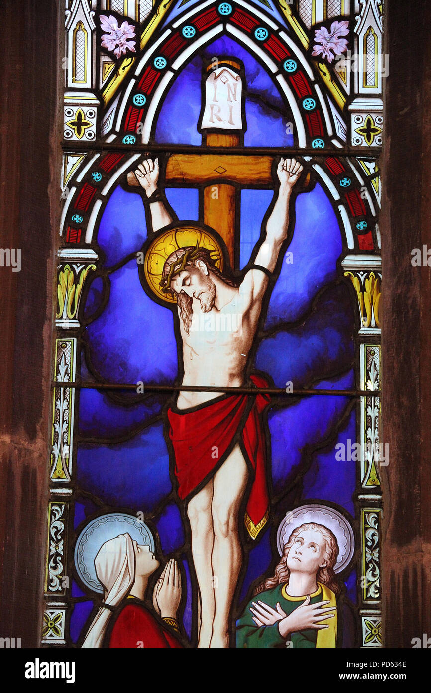 Stained glass by William Warrington at the Church of the Ascension in ...