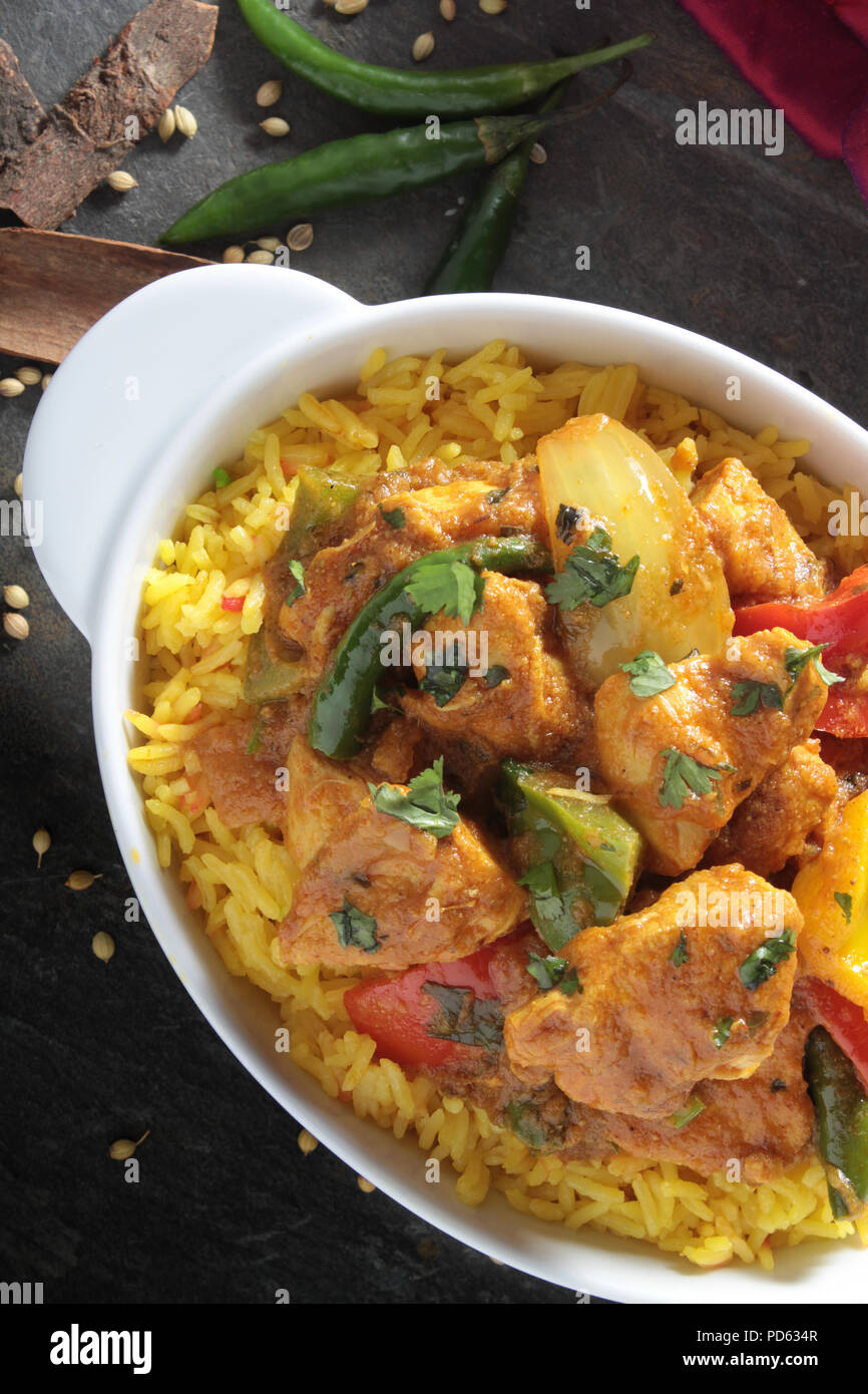 plated traditional indian curry meal Stock Photo - Alamy