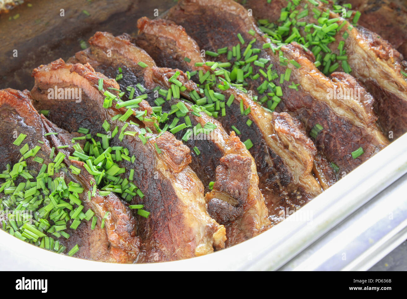 cooked steak portions Stock Photo - Alamy