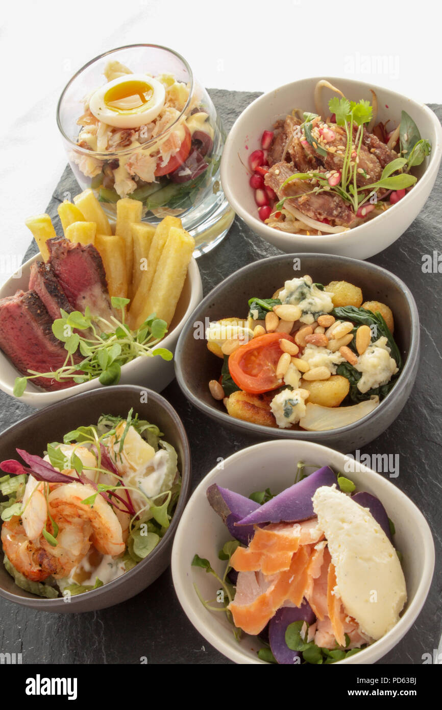 taster dish buffet selection Stock Photo - Alamy