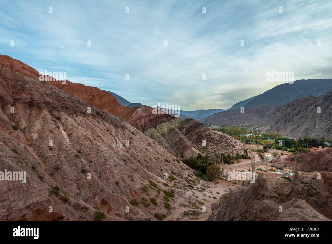 Hill of Seven Colors (Cerro de los siete colores) at Purmamarca town ...