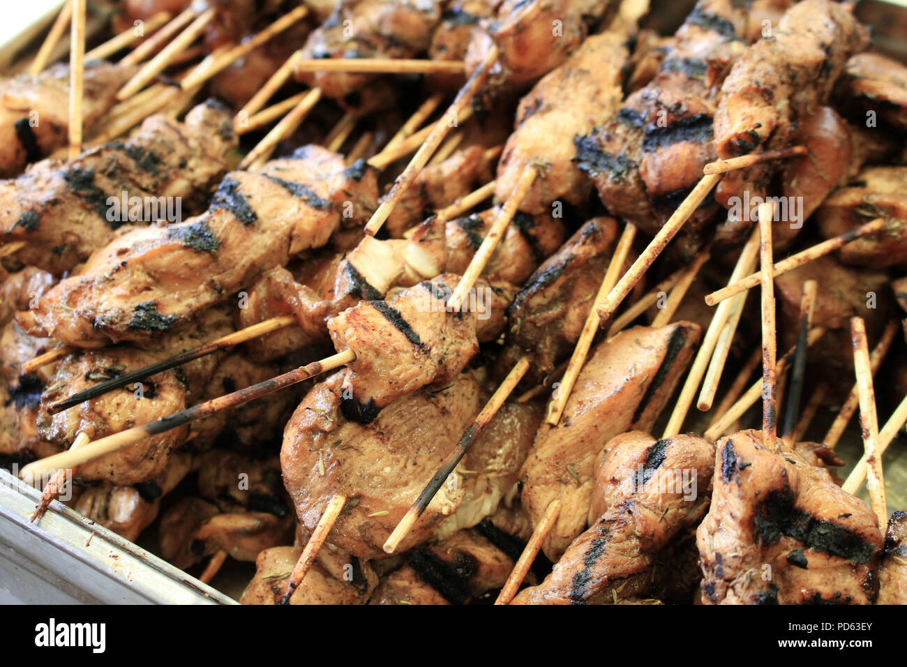 mini chicken kebab skewers Stock Photo - Alamy