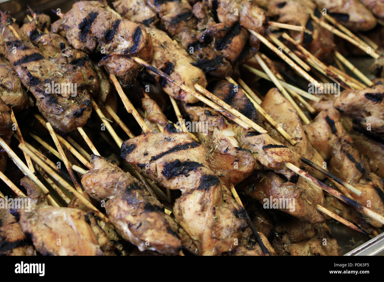 mini chicken kebab skewers Stock Photo - Alamy