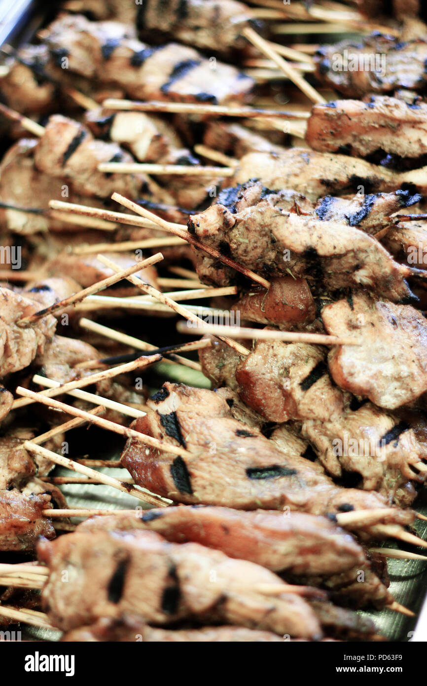 mini chicken kebab skewers Stock Photo - Alamy