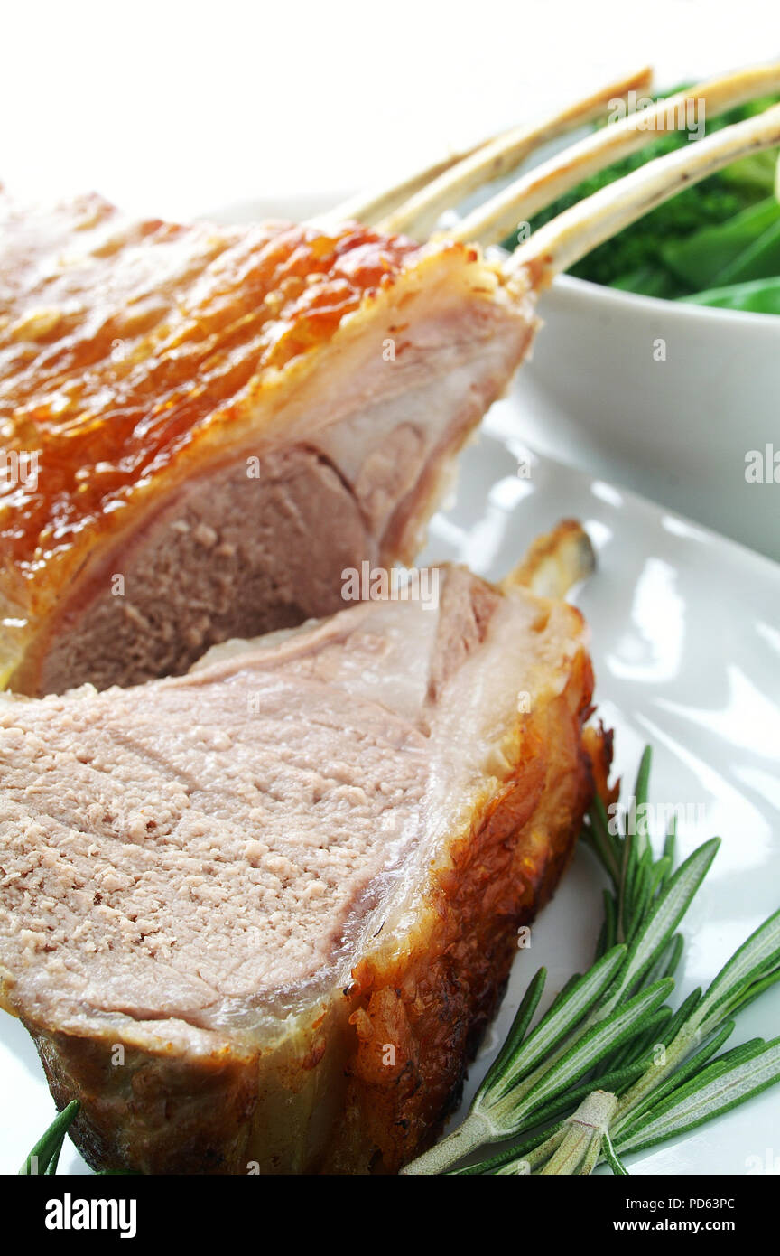 plated lamb main meal Stock Photo - Alamy