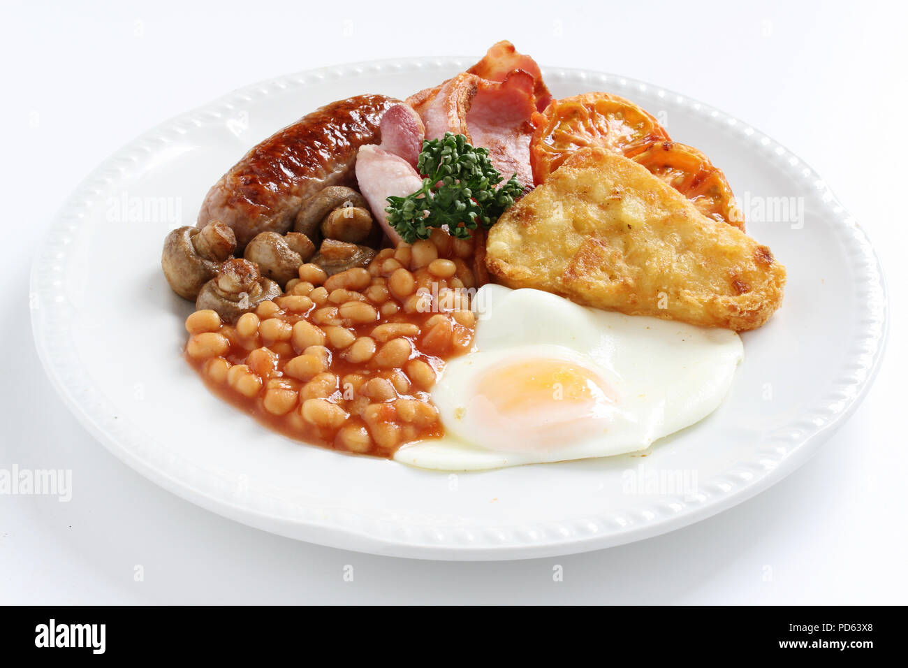 traditional cooked full English breakfast Stock Photo - Alamy