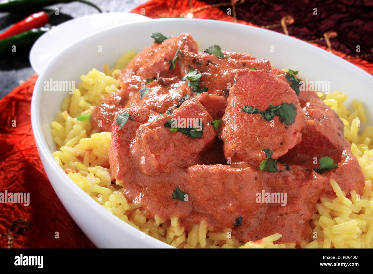 traditional indian curry meal Stock Photo - Alamy