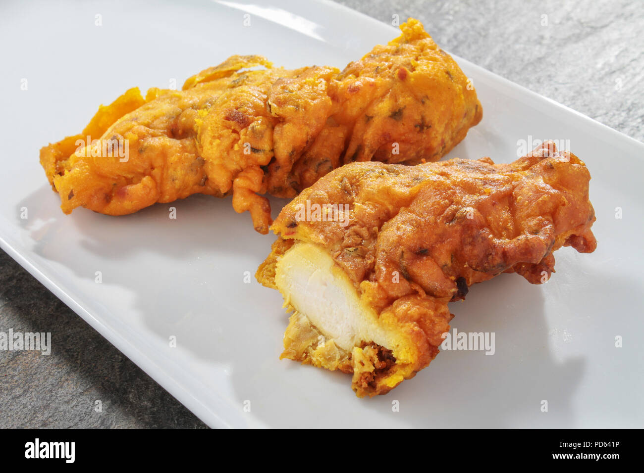 traditional chicken indian chicken pakora Stock Photo - Alamy