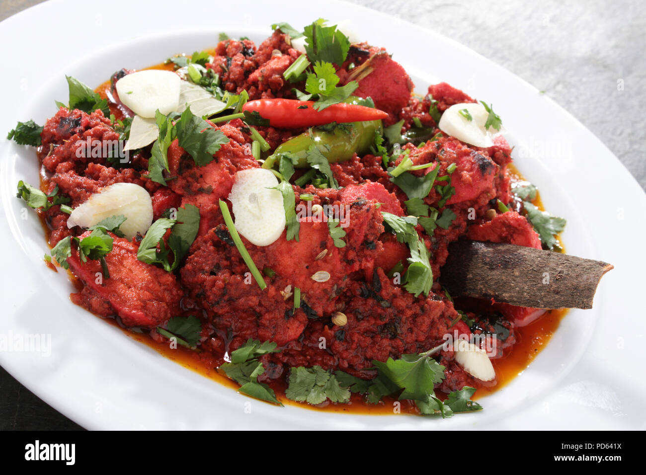 traditional indian curry meal Stock Photo - Alamy