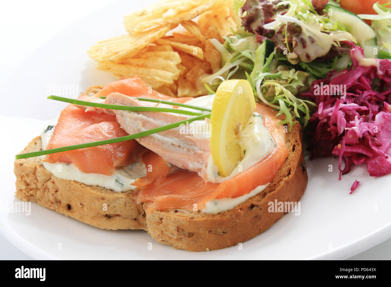 healthy open sandwich Stock Photo - Alamy