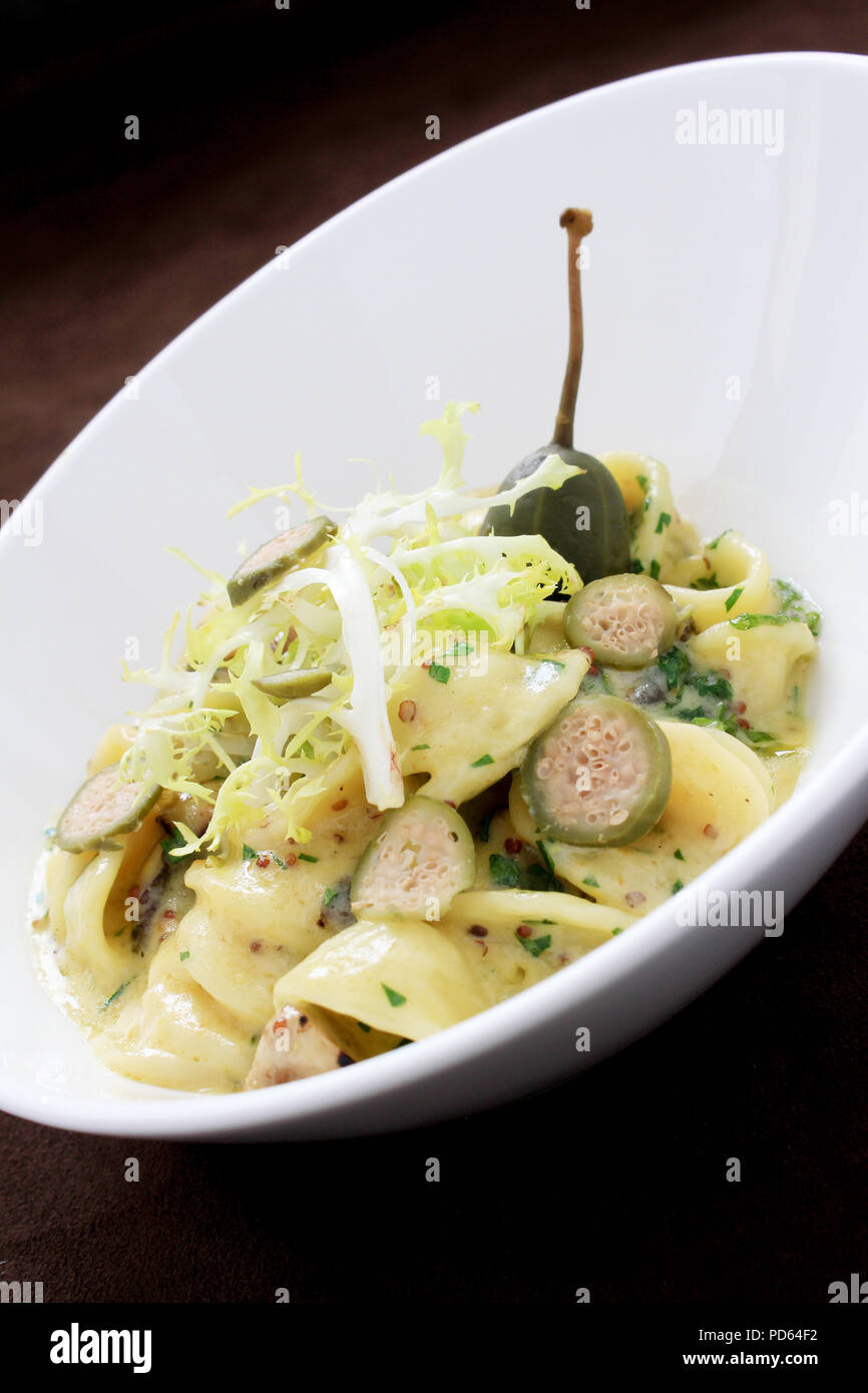 plated pasta main meal Stock Photo - Alamy