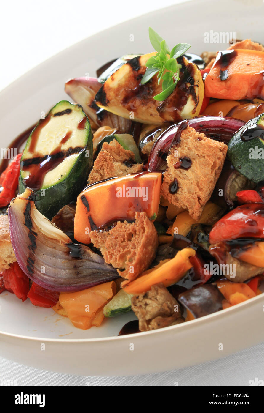 healthy mixed roasted vegetables Stock Photo - Alamy