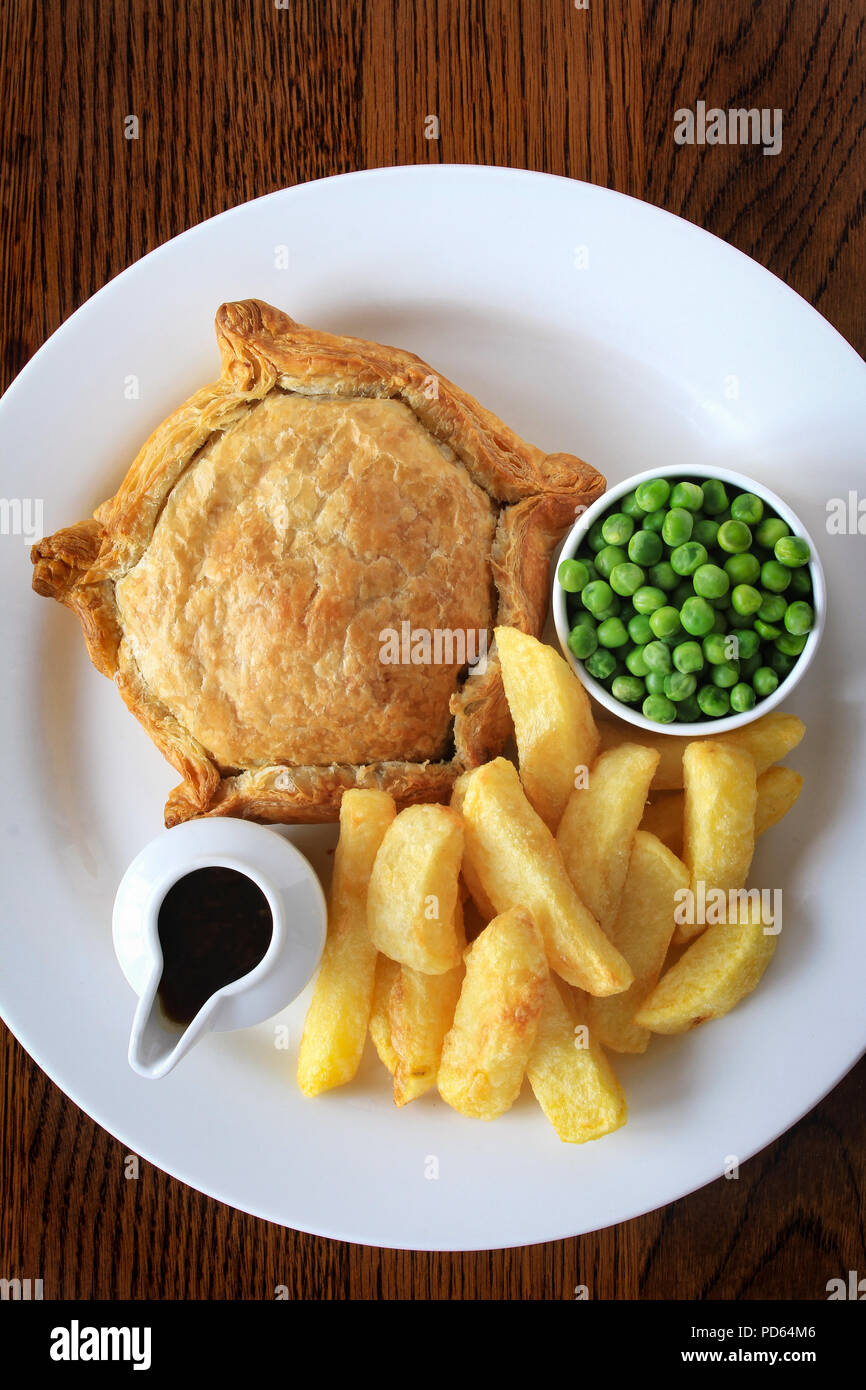 Steak Beef Pie Chips Fries High Resolution Stock Photography and Images ...