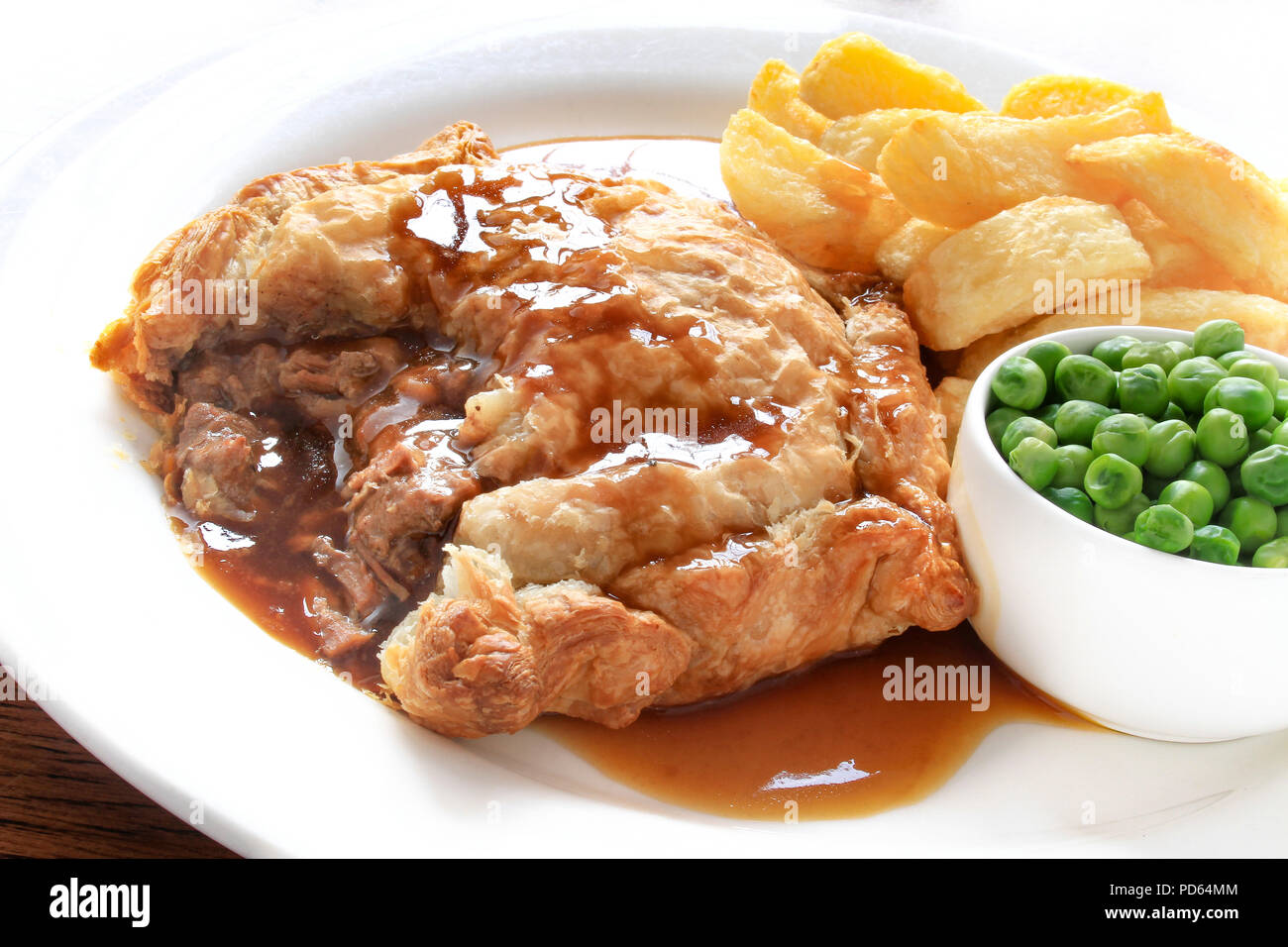 Steak Beef Pie Chips Fries High Resolution Stock Photography and Images ...