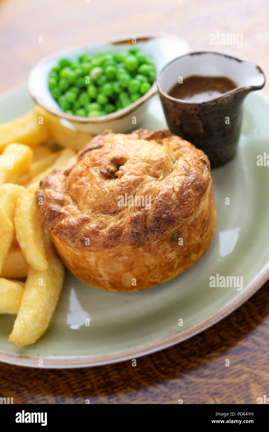 Steak Beef Pie Chips Fries High Resolution Stock Photography and Images ...