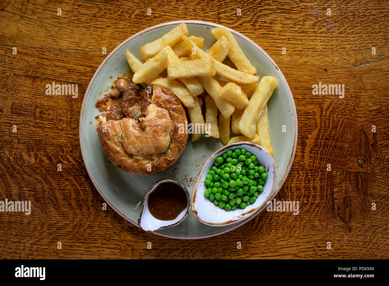 Steak Beef Pie Chips Fries High Resolution Stock Photography and Images ...