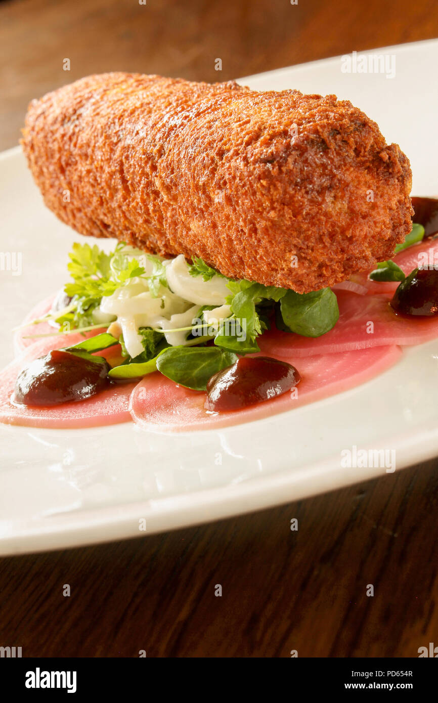 cooked croquette appetizer Stock Photo - Alamy