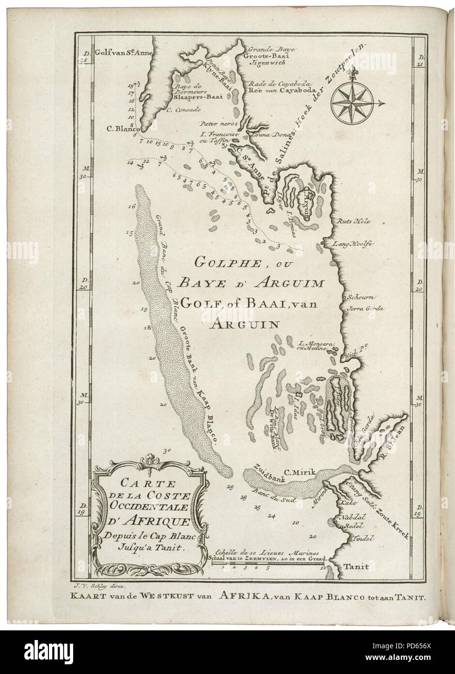 Map of Arguin Bay Stock Photo - Alamy