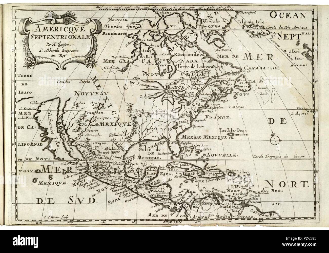 Map of North America and the Caribbean Stock Photo - Alamy