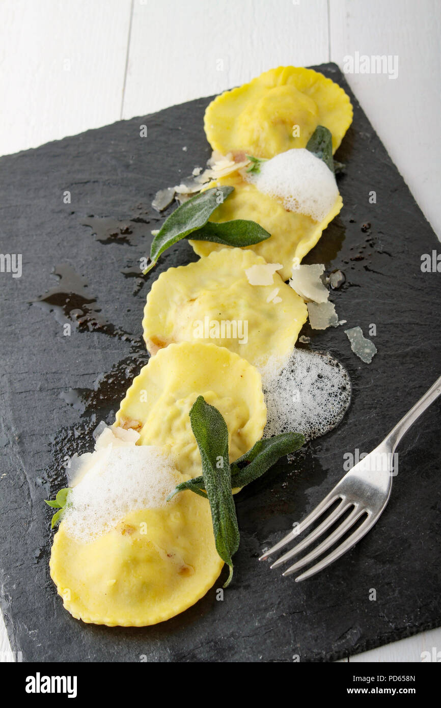 plated pasta main meal Stock Photo - Alamy