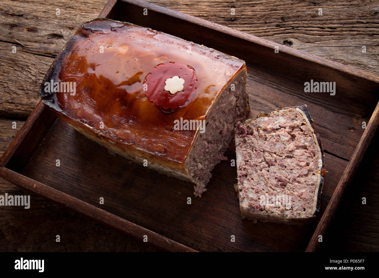 pork pate terrine appetizer Stock Photo - Alamy