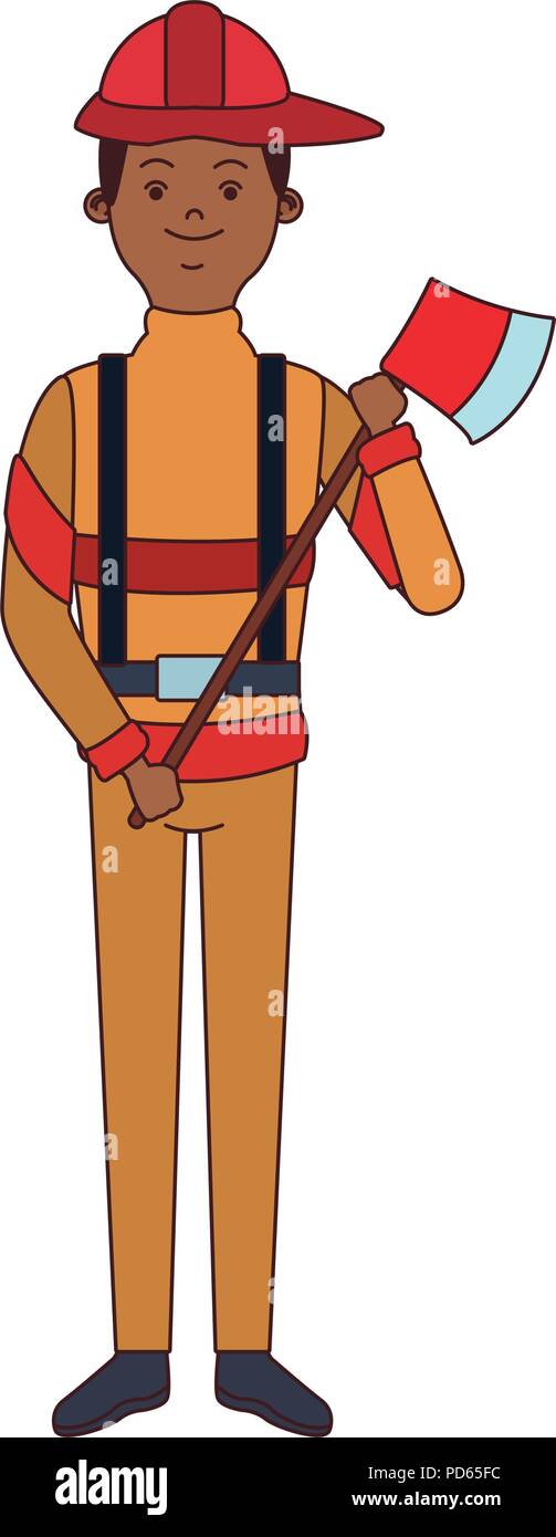 Firefighter man cartoon Stock Vector Image & Art - Alamy