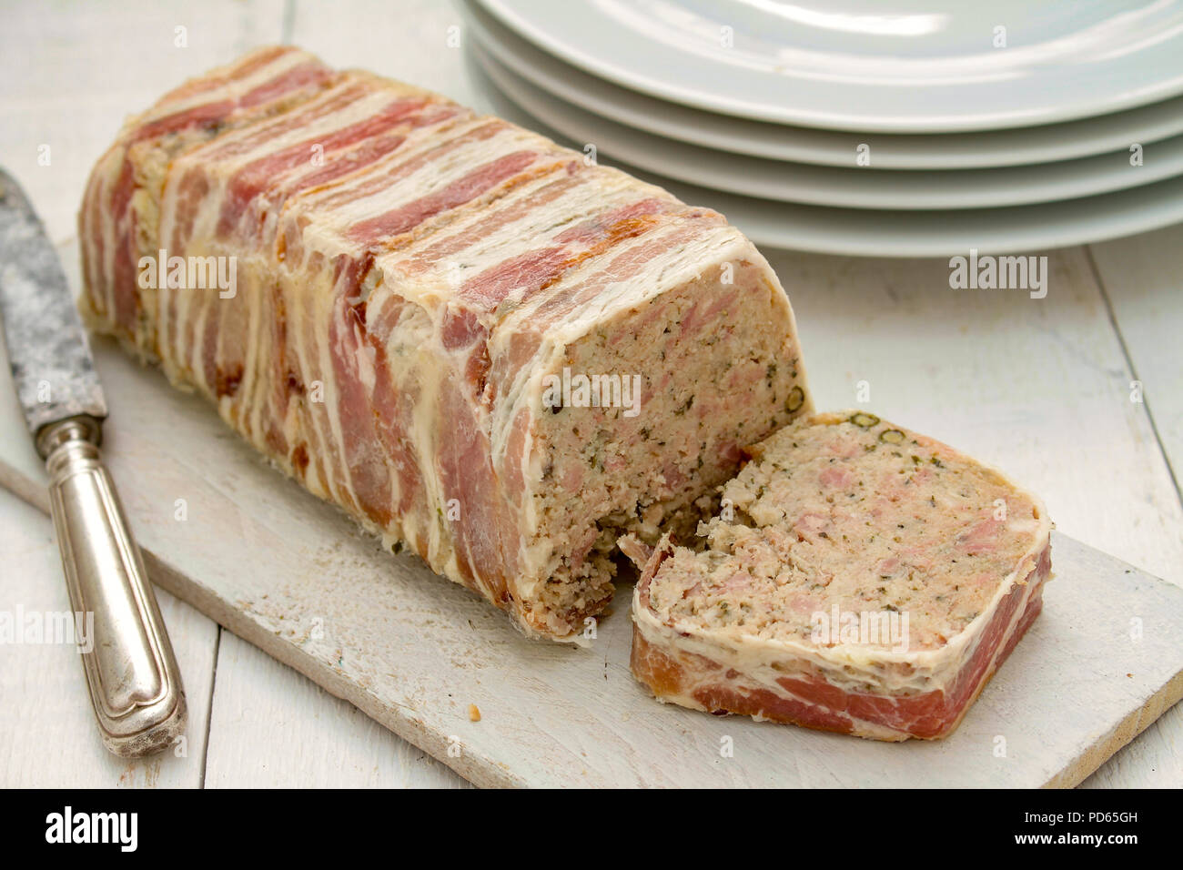 pork pate terrine appetizer Stock Photo - Alamy