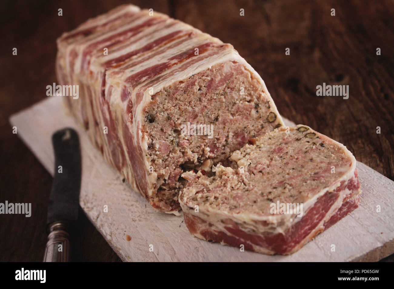pork pate terrine appetizer Stock Photo - Alamy
