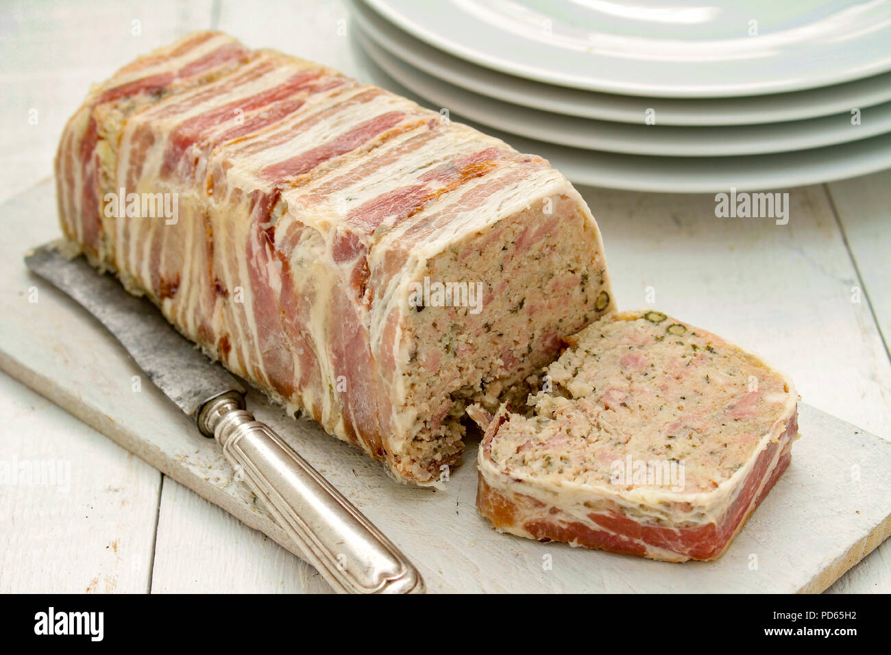 pork pate terrine appetizer Stock Photo - Alamy