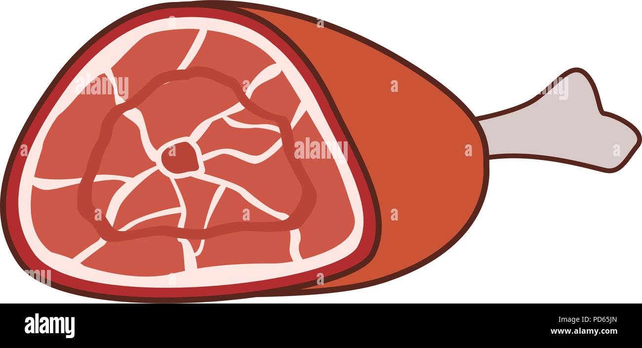Pork ham isolated Stock Vector Image & Art - Alamy