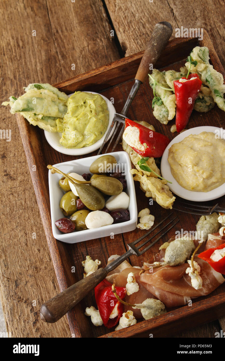 mixed antipasti appetizer Stock Photo - Alamy