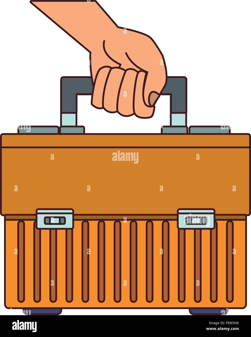 Hand holding toolbox Stock Vector Image & Art - Alamy