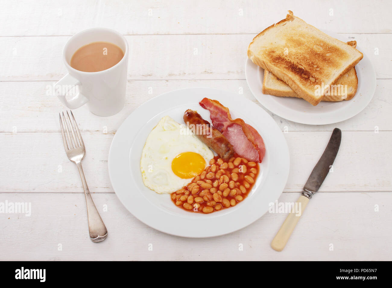 traditional cooked full English breakfast Stock Photo - Alamy