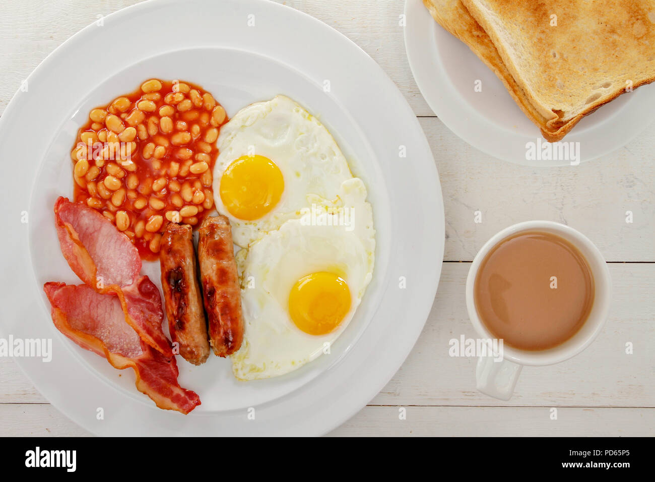 traditional cooked full English breakfast Stock Photo - Alamy