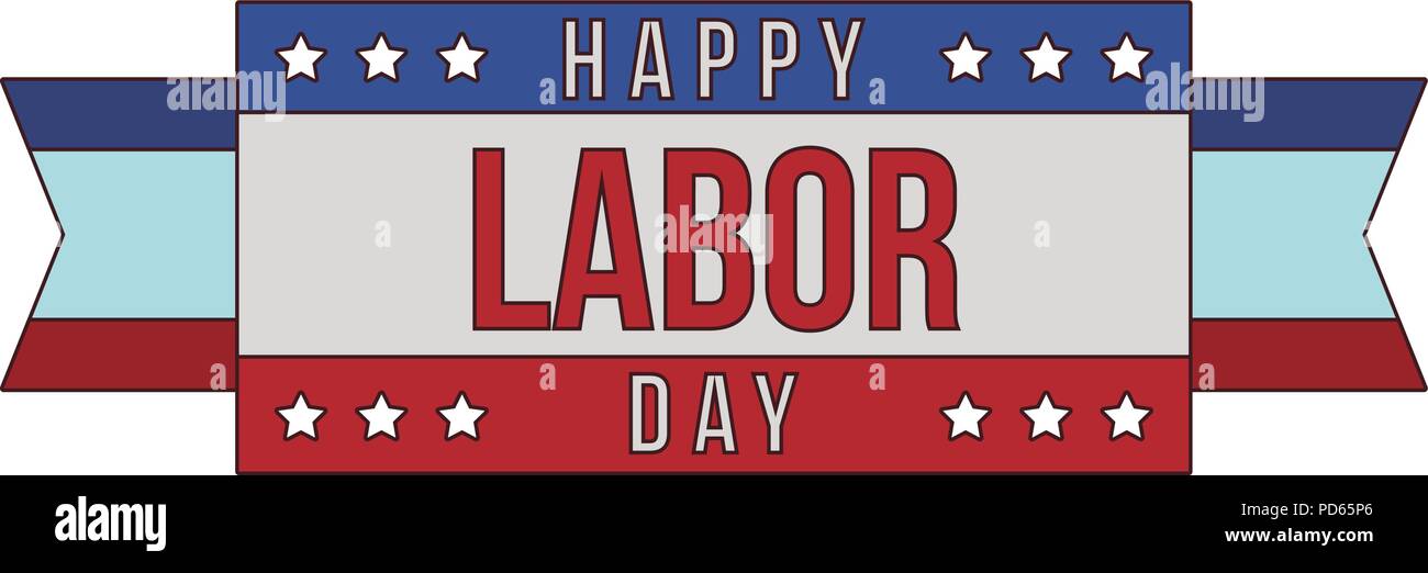 Happy labor day emblem Stock Vector Image & Art - Alamy