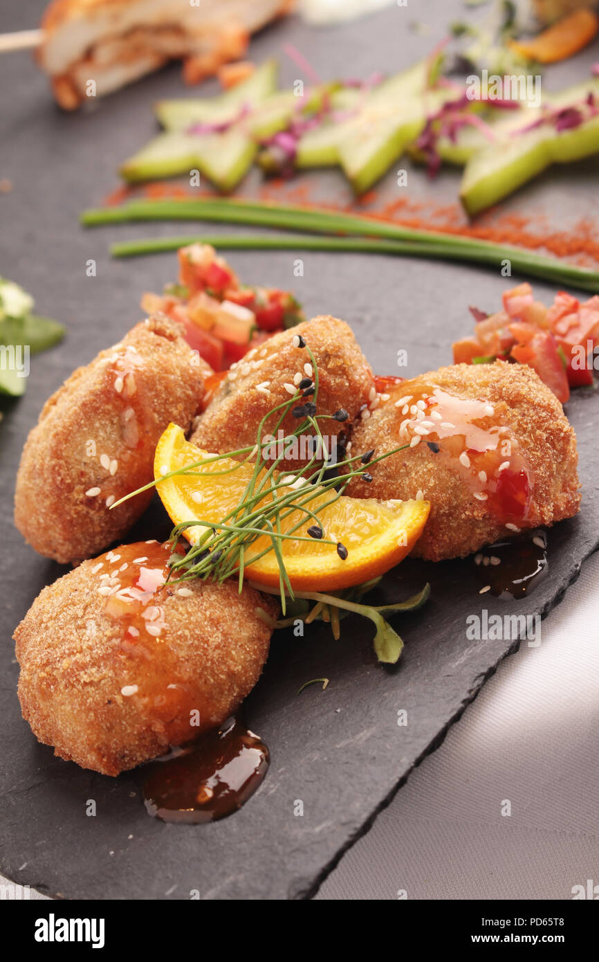 mixed buffet food Stock Photo - Alamy