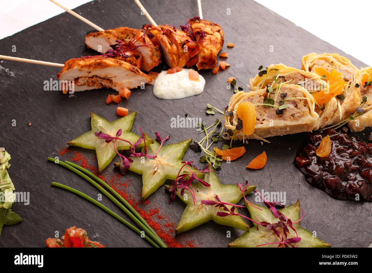 mixed buffet food Stock Photo - Alamy