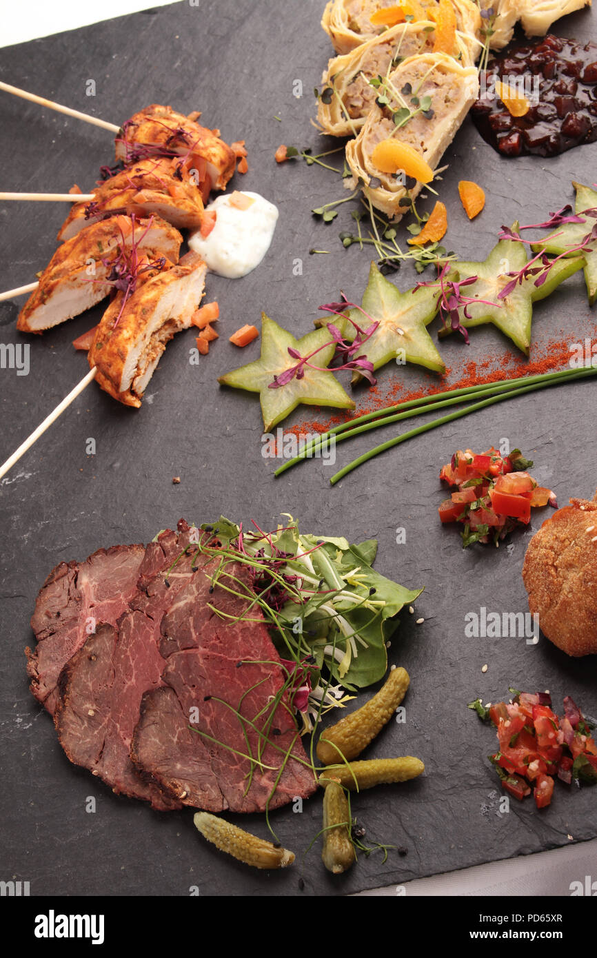 mixed buffet food Stock Photo - Alamy