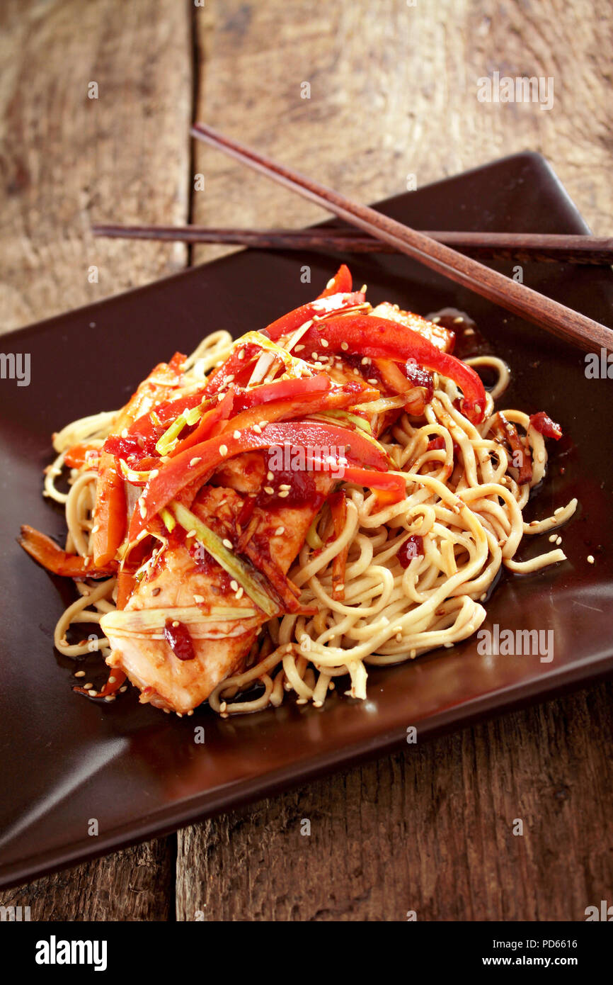 Plated salmon main hi-res stock photography and images - Alamy