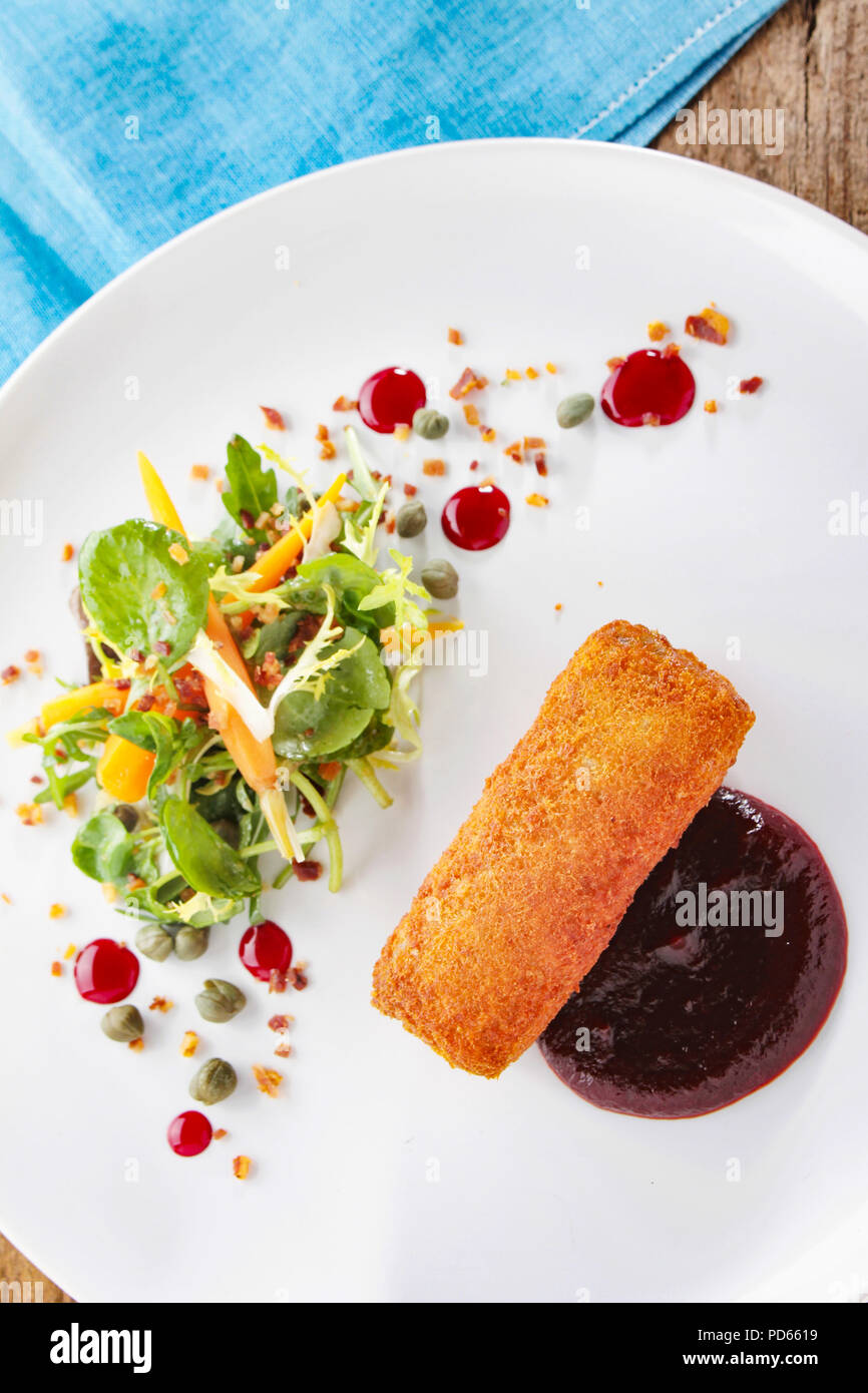 cooked croquette appetizer Stock Photo - Alamy
